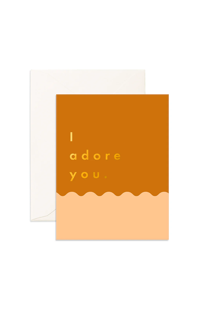 Adore you Hazelnut Ripple Greeting Card by Fox & Fallow – Core ...