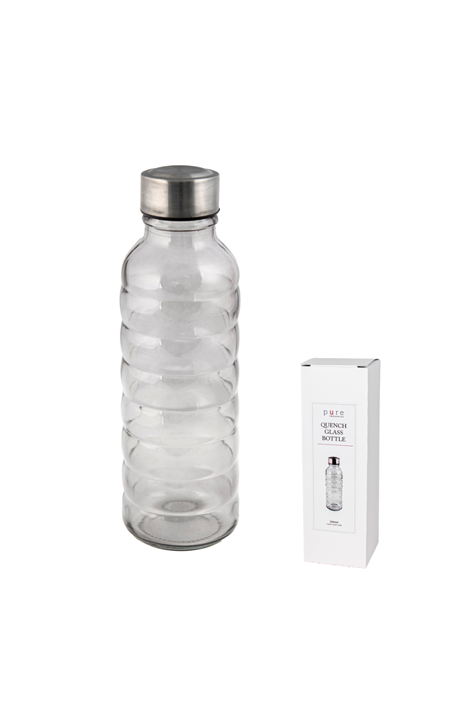 Quench Glass Water Bottle - Grey Sml by Swing Gifts – Core Lifestyle Store